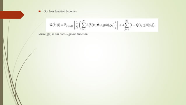 Learning Sparse Neural Networks Using L0 Regularization Ppt