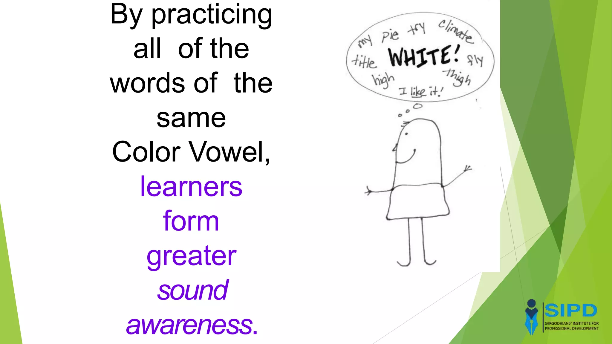 Learning spoken english with color vowel chart | PPTX