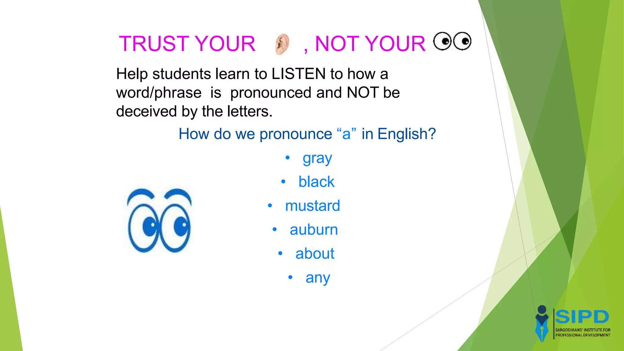 Learning spoken english with color vowel chart | PPTX