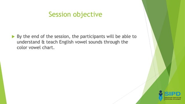 Learning spoken english with color vowel chart | PPTX