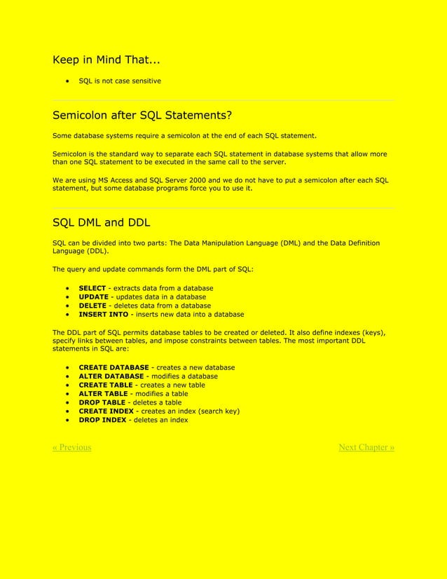Learning sql from w3schools | DOCX | Databases | Computer Software and ...
