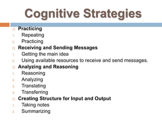 Learning strategies | PPSX | Mental Health | Diseases and Conditions