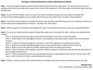 Learning strategies for math and science | PPT