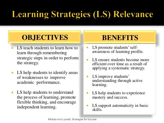 Learning Strategies and Content Enhancement