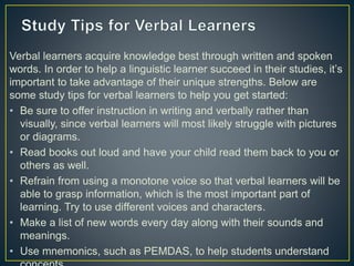 Learning style | PPTX | Parenting Babies and Toddlers | Parenting