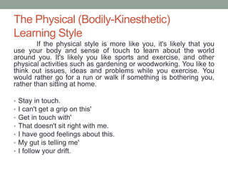 The Learning Style PowerPoint presentations | PPTX | Musicals | Genres