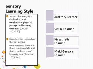 Learning style | PPTX | Education