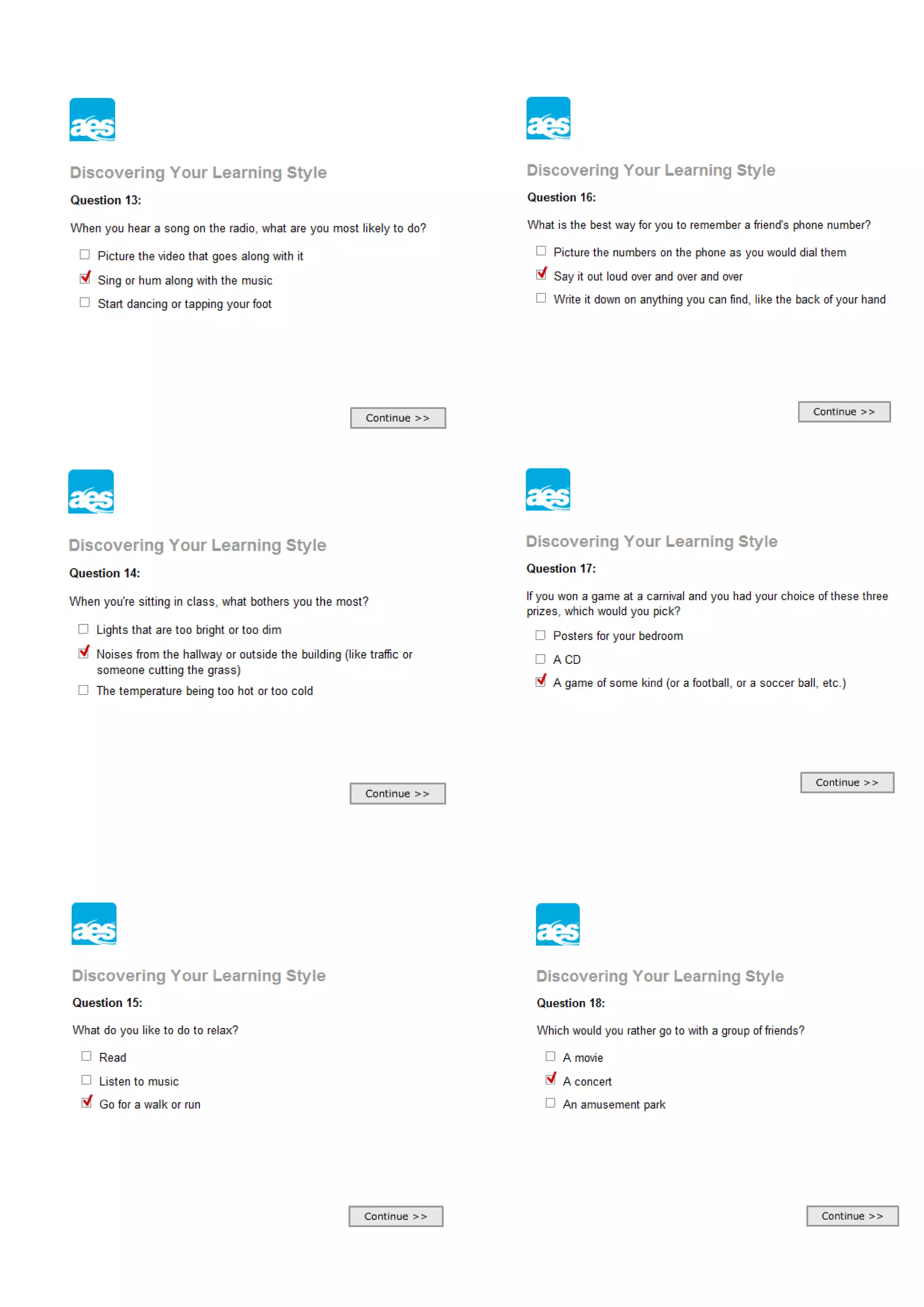 Learning Style Audit - 3 | DOCX