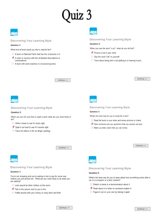 Learning Style Audit - 3 | DOCX