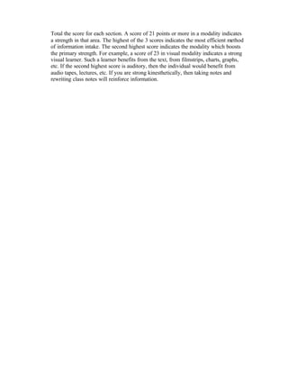 Learning style inventory | PDF