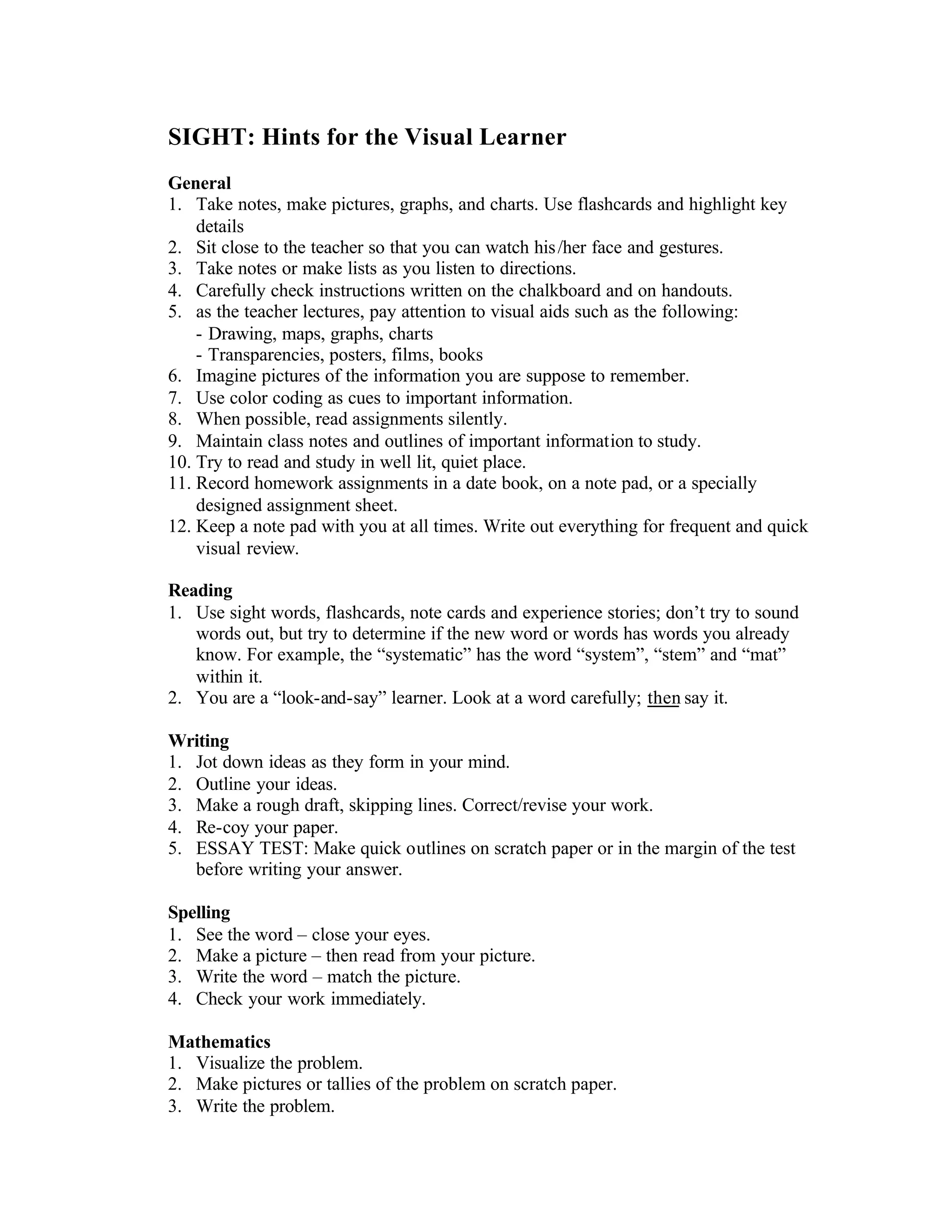 Learning style inventory | PDF