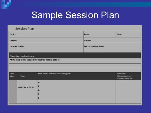 Learning Style & Making a Session Plan