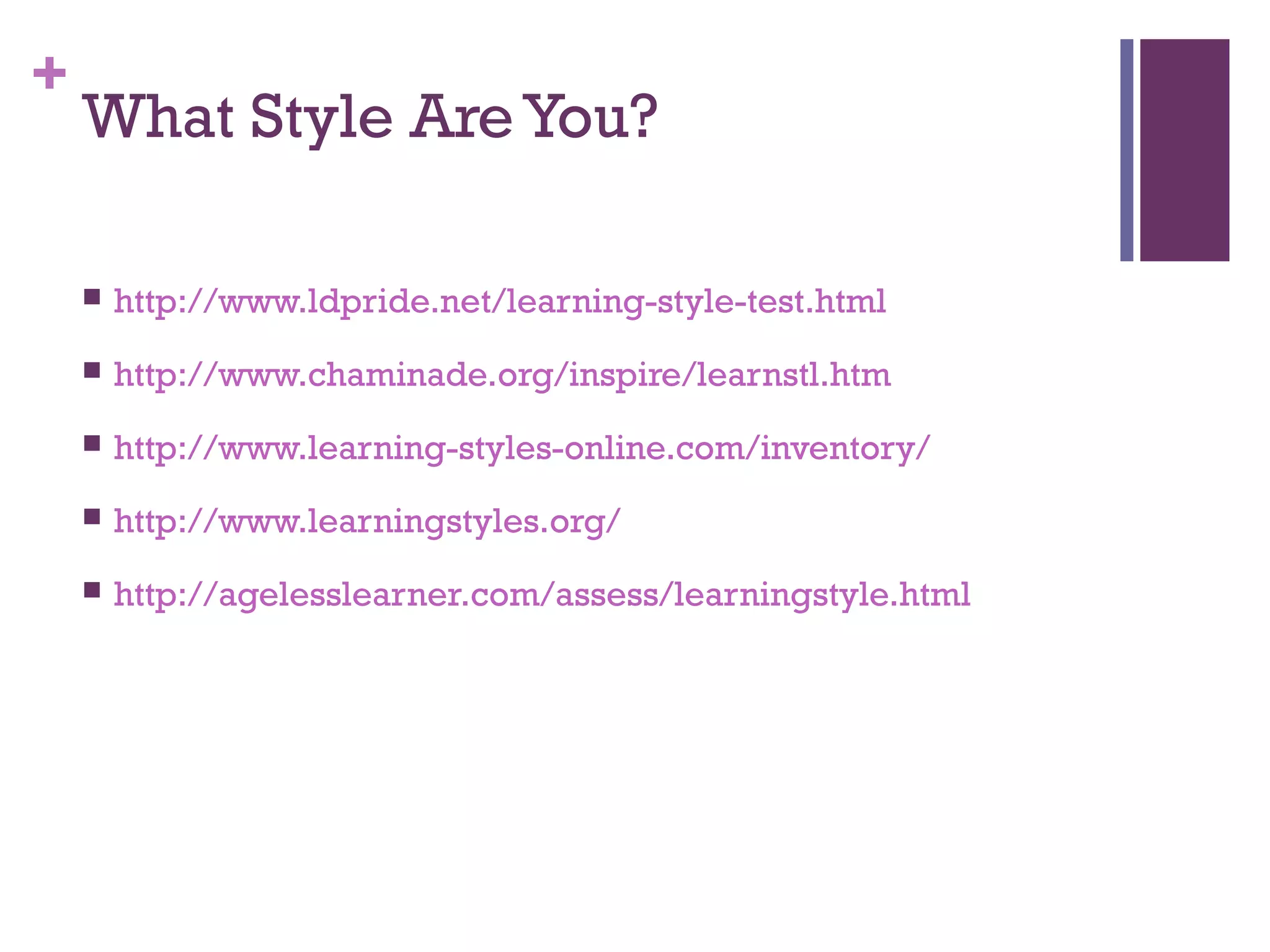 Learning styles | PPT