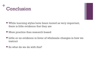 Learning styles | PPT