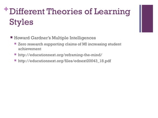 Learning styles | PPT