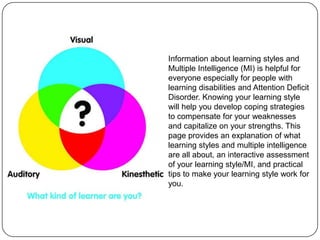 Learning styles | PPT