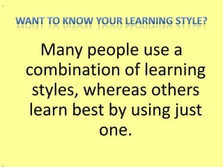 Learning styles | PPTX