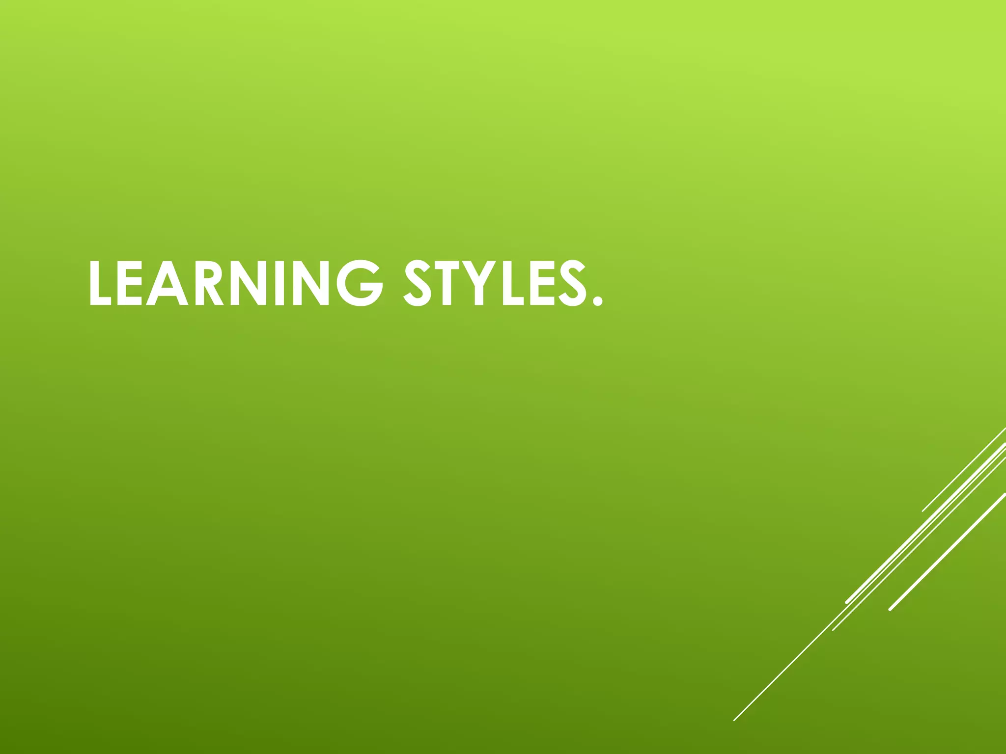 Learning styles | PPT