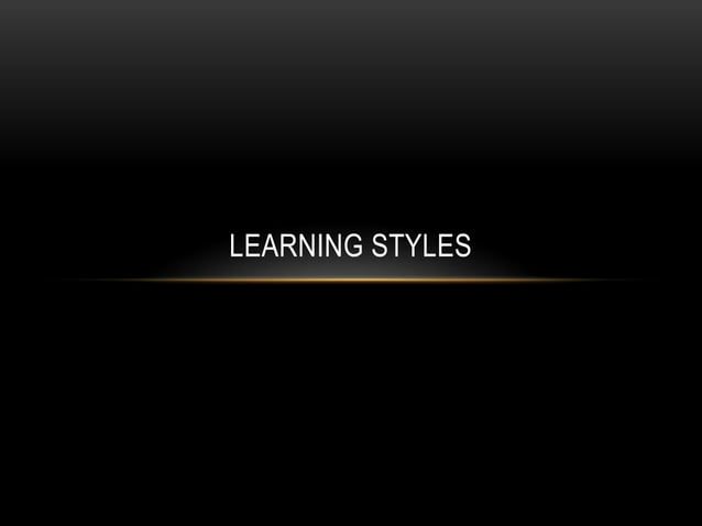 Learning styles | PPTX
