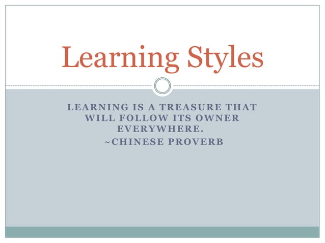 Learning Styles | PPT