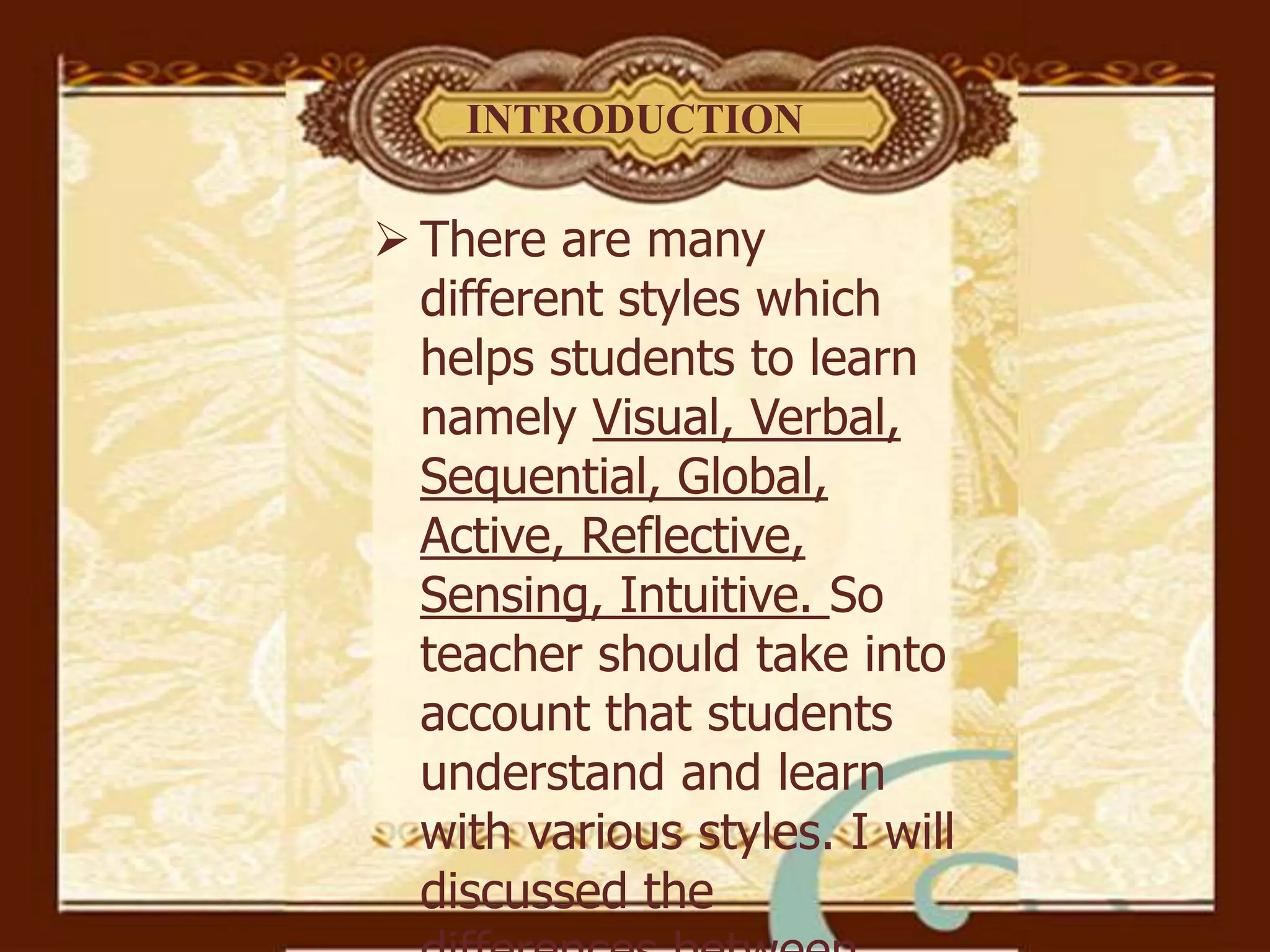 Learning styles | PPTX