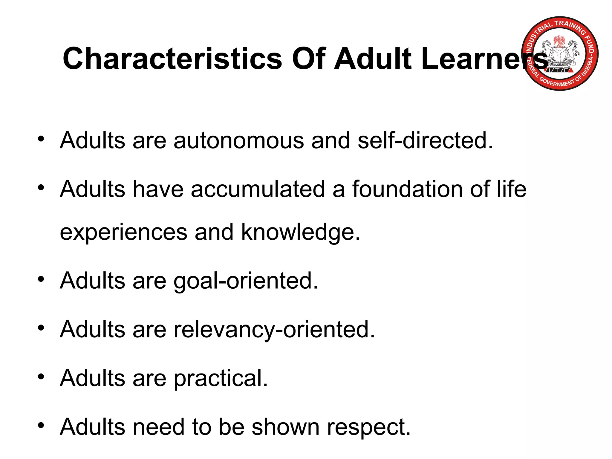 Adult Learning styles | PPT