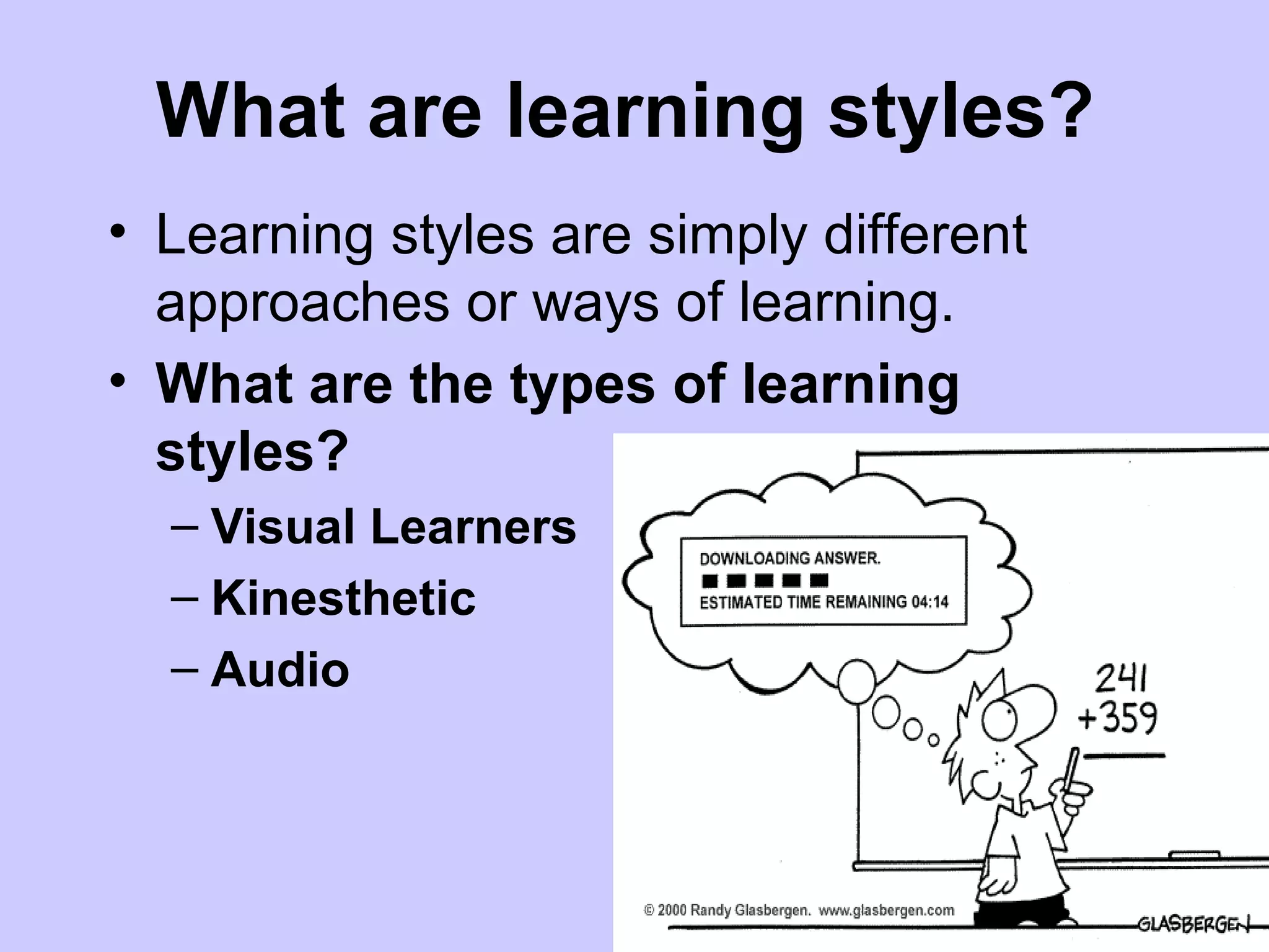 Learning styles | PPT | Games and Puzzles | Hobbies & Interests