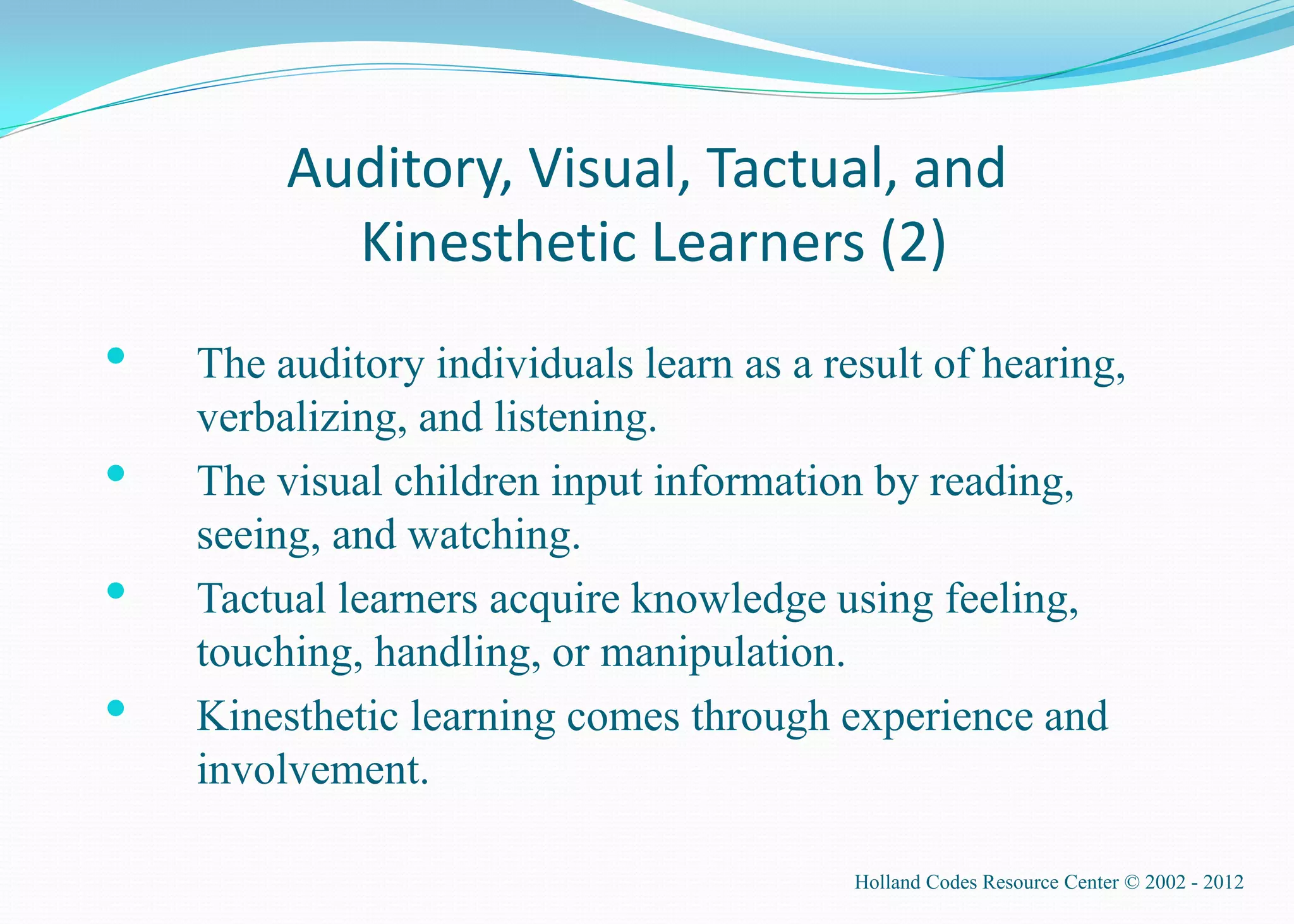 Learning styles - Keys to Learning | PDF