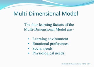 Learning styles - Keys to Learning | PDF