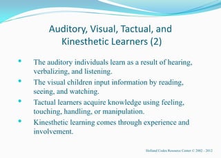 Learning styles - Keys to Learning | PDF