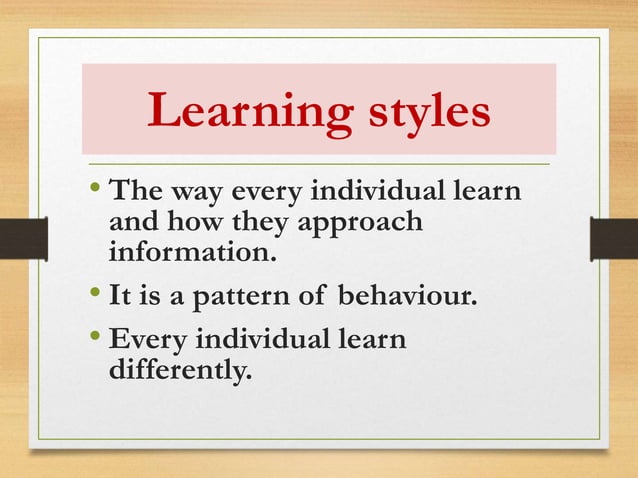 Learning Styles (VARK Model) | PPTX | Education