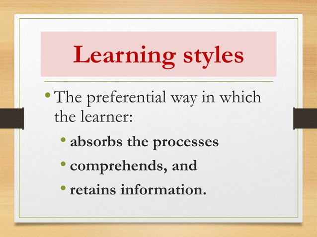 Learning Styles (VARK Model) | PPTX | Education