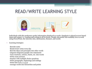 Learning styles, Types of Learning Style | PPTX