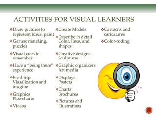 Learning Styles for teachers to know and use | PPT | Free Download