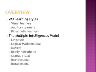 Learning styles app v2 | PPT