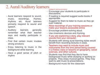 Learning styles pedagogy - ppt presented in Pondicherry university ...