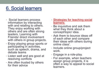 Learning styles pedagogy - ppt presented in Pondicherry university ...