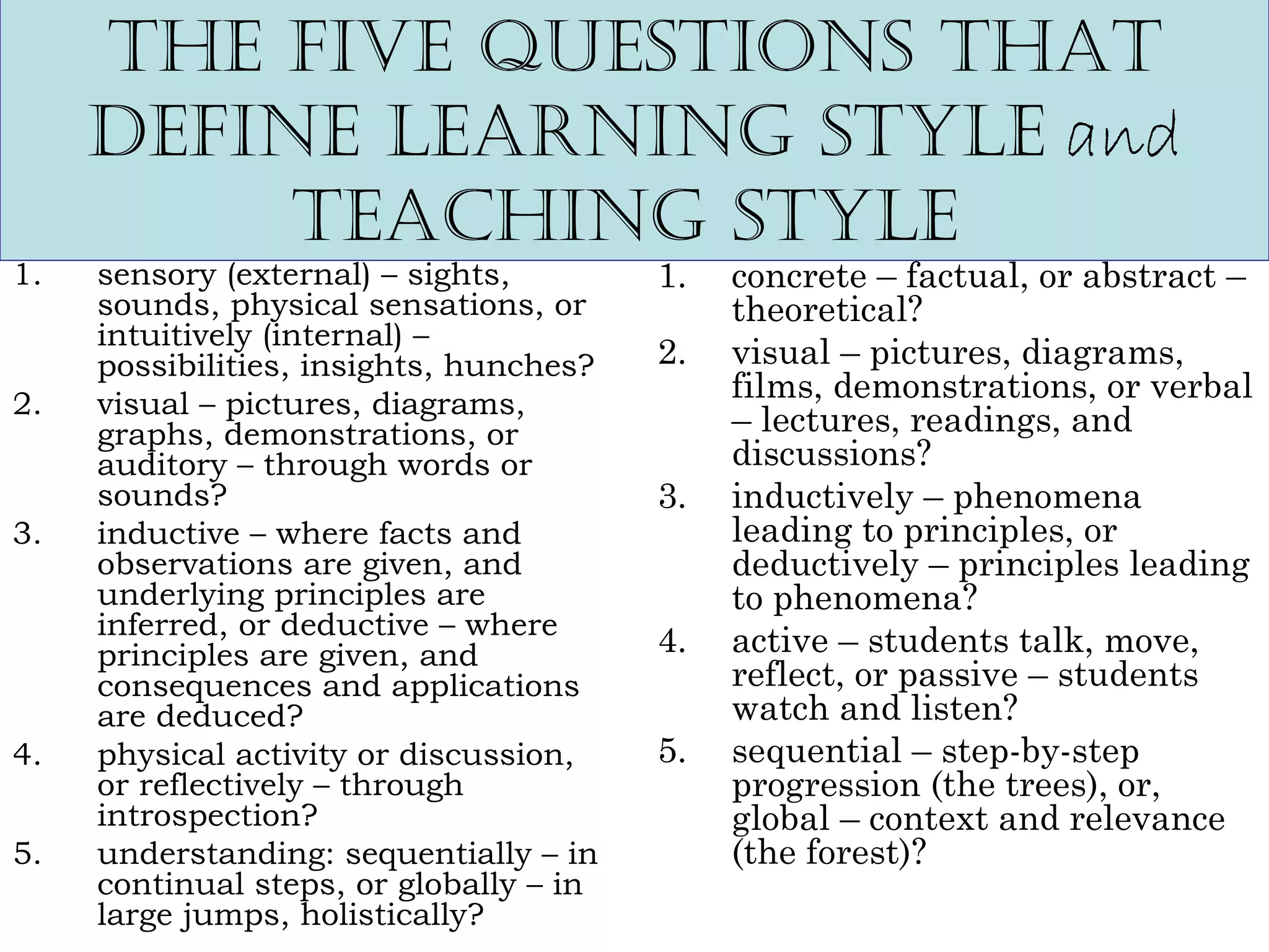 Learning styles (2) | PPT