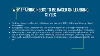Learning styles and its application in designing training programs | PPT