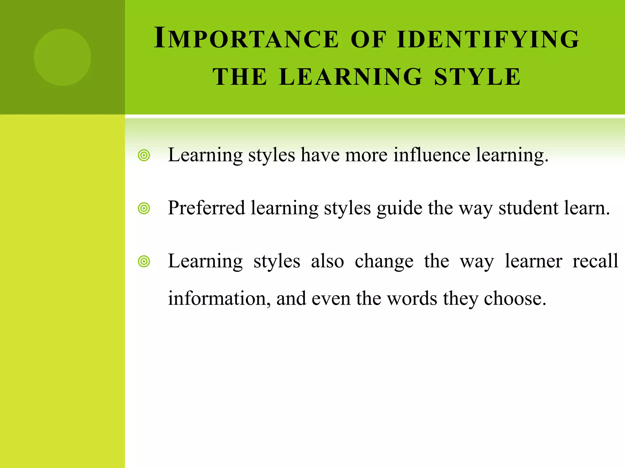 Learning styles and learning theories | PPTX