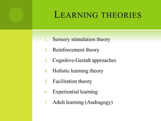 Learning styles and learning theories | PPTX