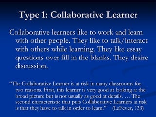 Learning Styles and Modes of Learning | PPT