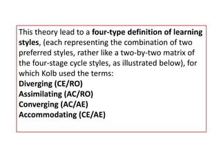 Learning styles and multiple intelligence | PPTX