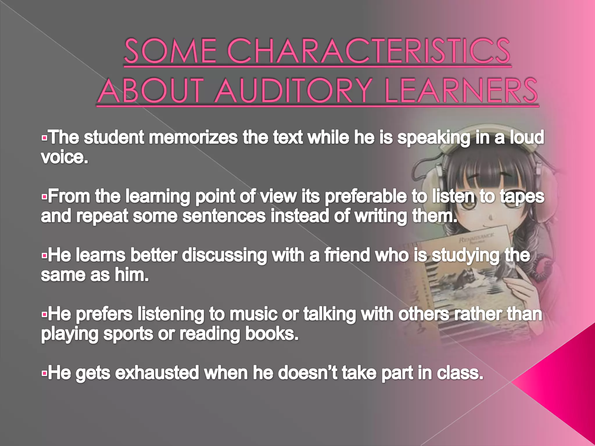 Learning styles auditory | PPT