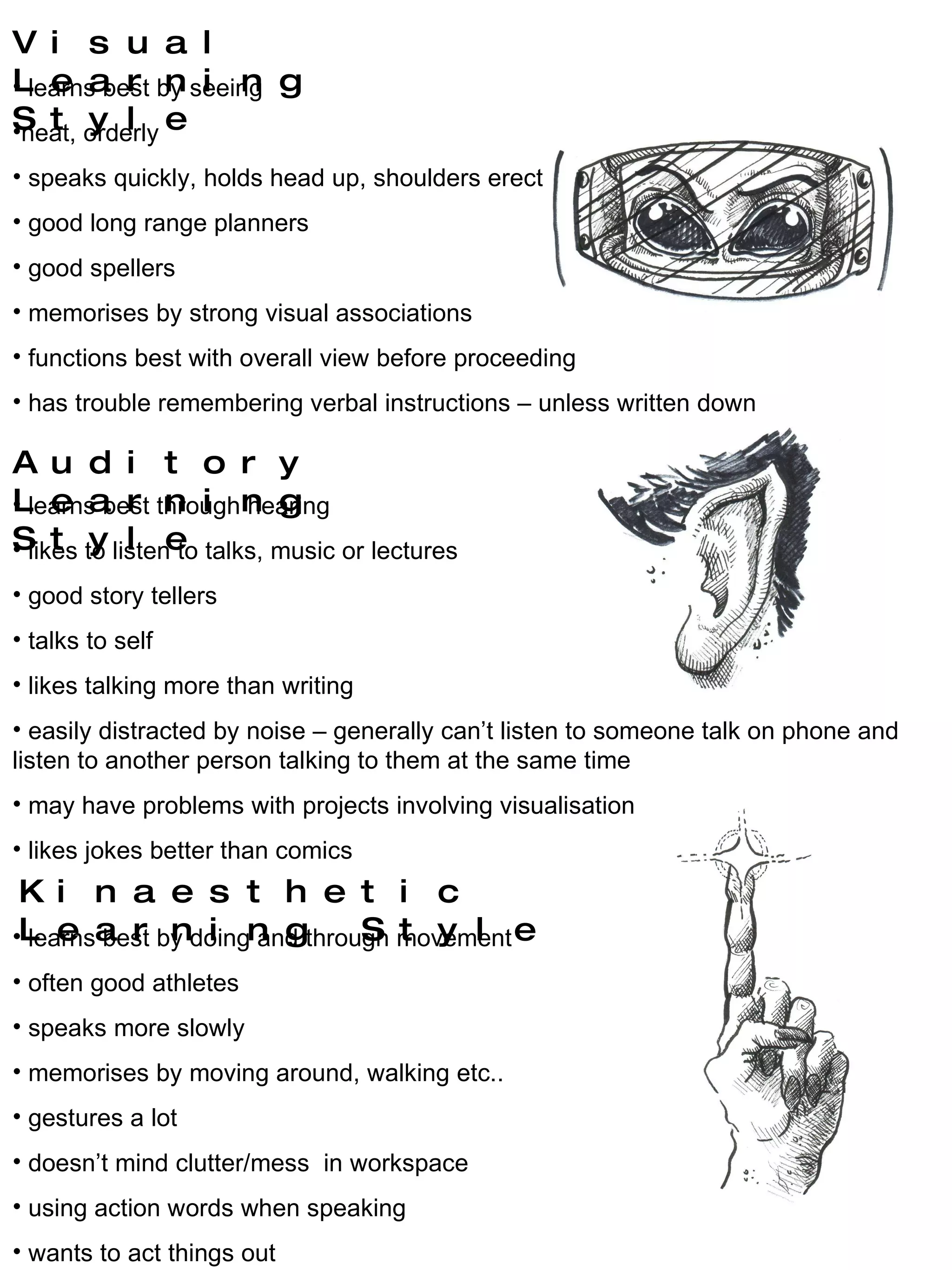 Learning Styles, Autonomy & Memory Booklet For Parents & Pupils | PPT ...