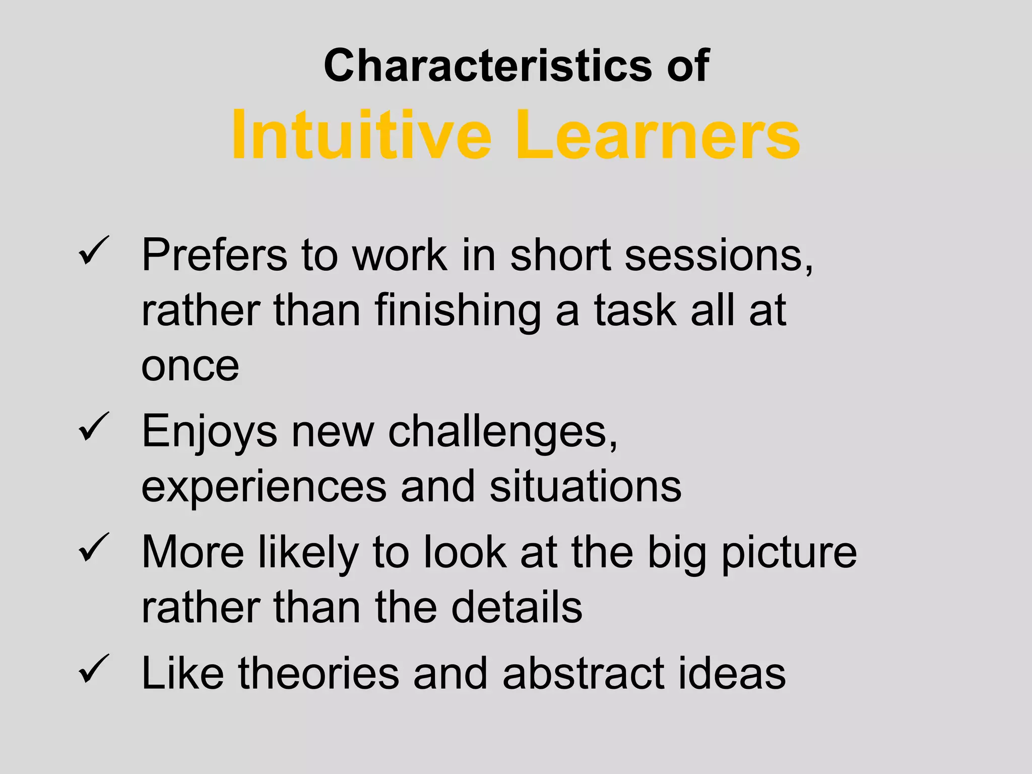 Learning styles based on Jung's theory of personality | PDF