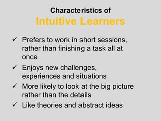 Learning styles based on Jung's theory of personality | PDF
