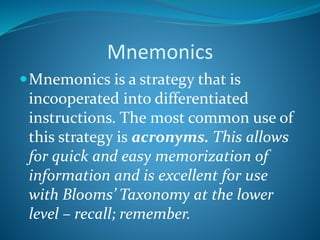 Learning styles & differentiation in instruction | PPTX