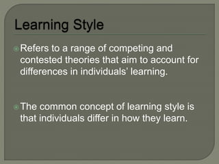 Learning styles final | PPT