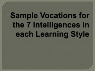 Learning styles final | PPT